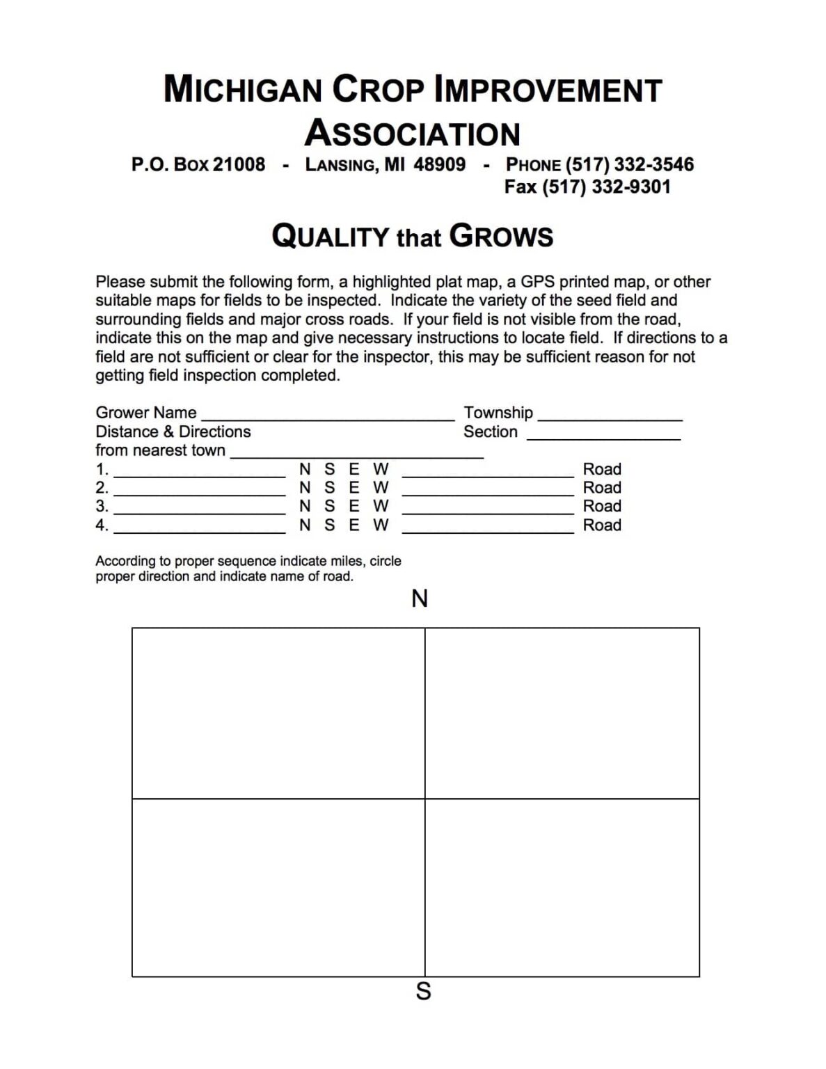 Forms - Michigan Crop Improvement Association